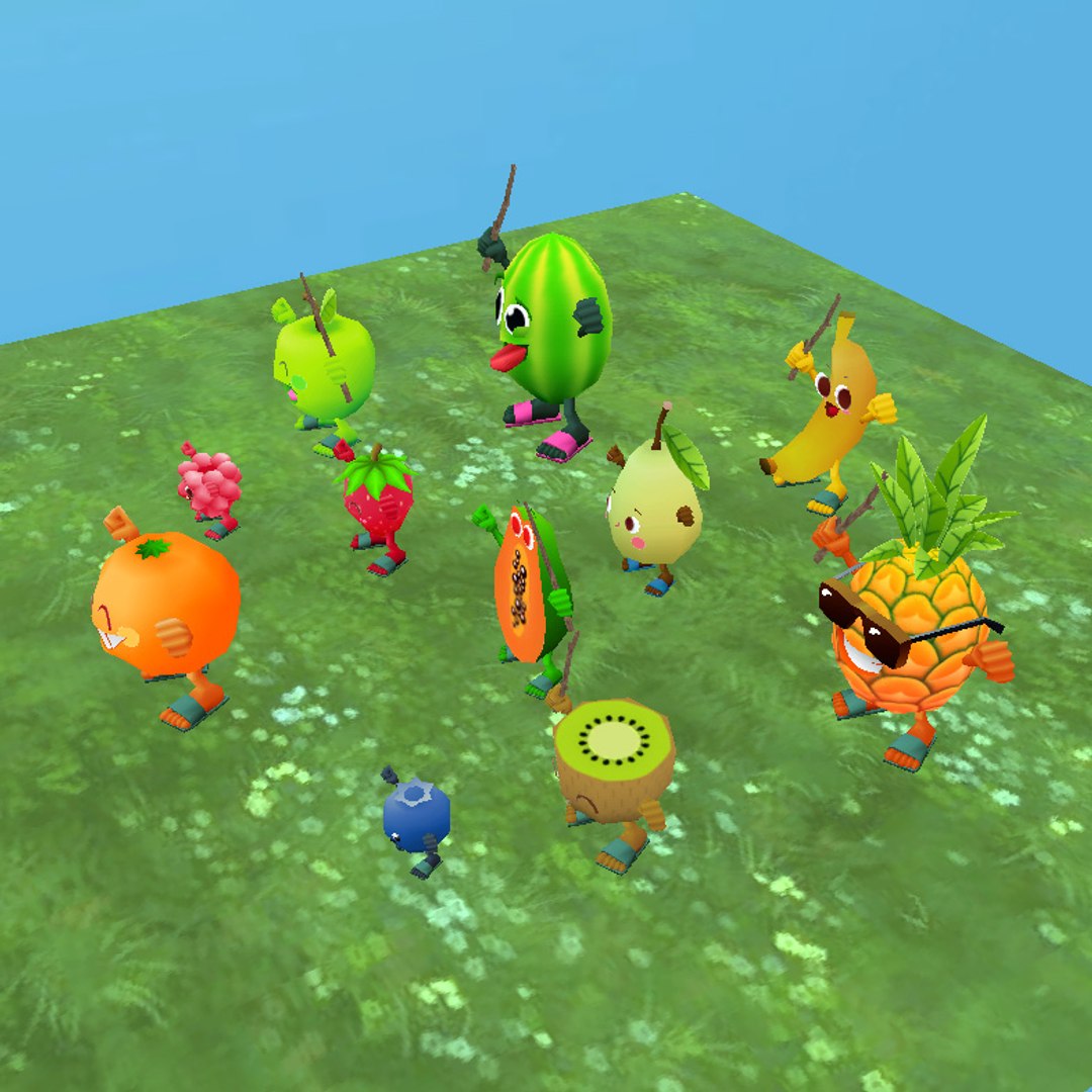 Fruits Characters 3d Ma