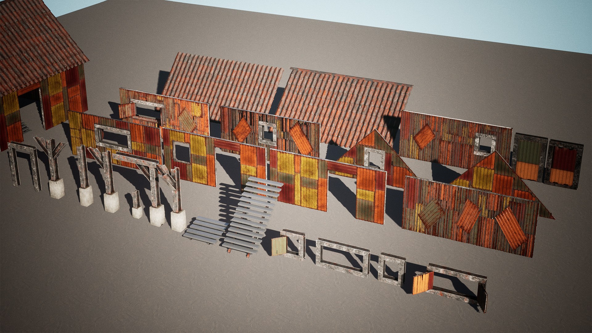 Modular Iron House 27 Assets 3D Model - TurboSquid 2109677