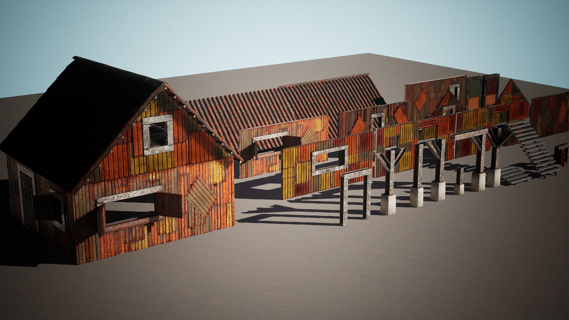 Modular Iron House 27 Assets 3D Model - TurboSquid 2109677