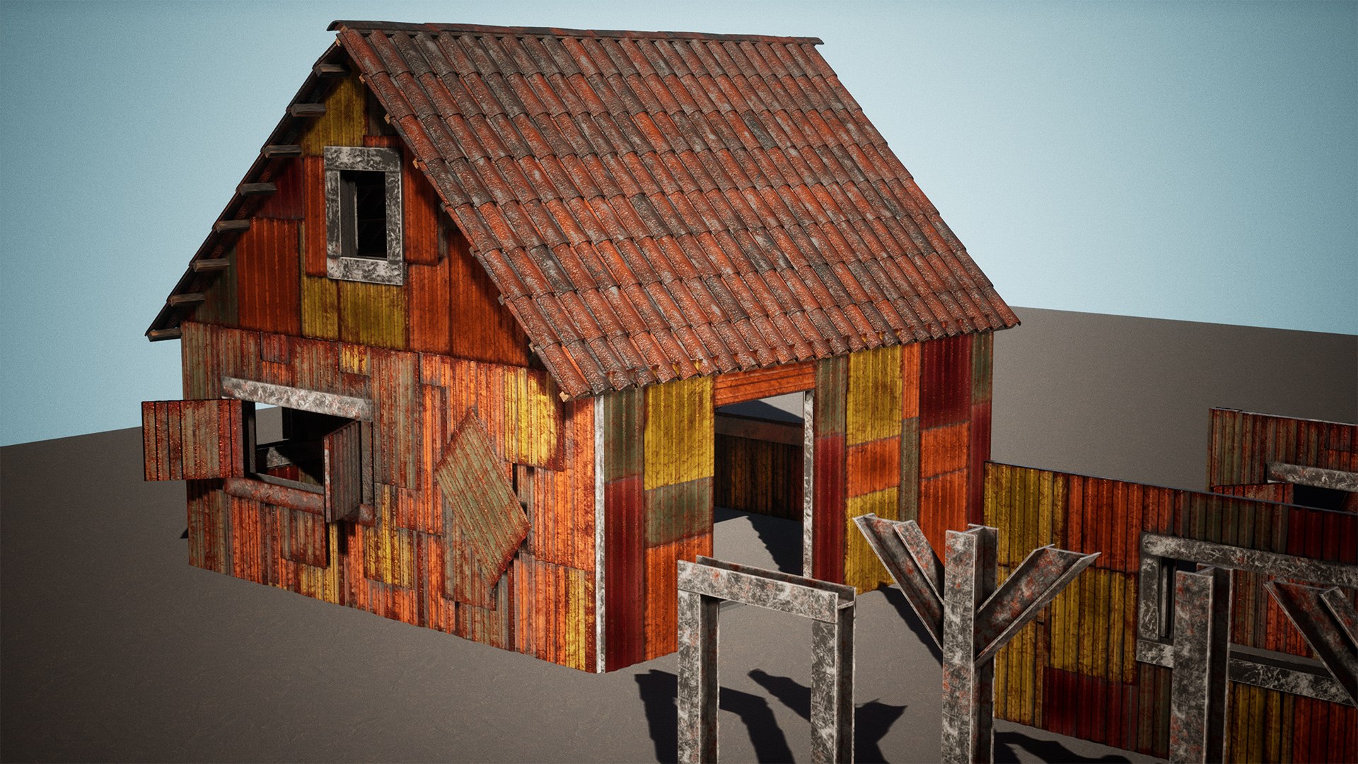 Modular Iron House 27 Assets 3D Model - TurboSquid 2109677