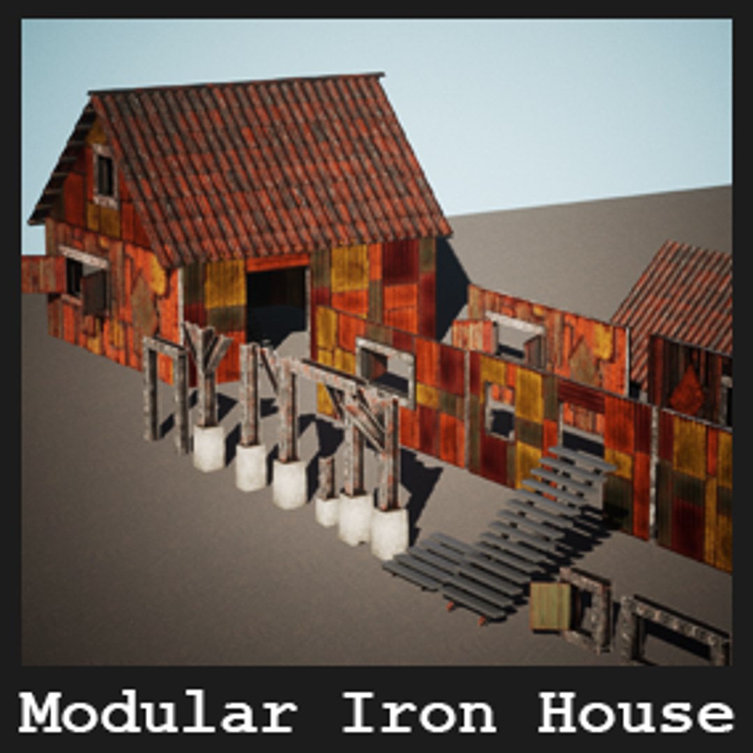 Modular Iron House 27 Assets 3D Model - TurboSquid 2109677