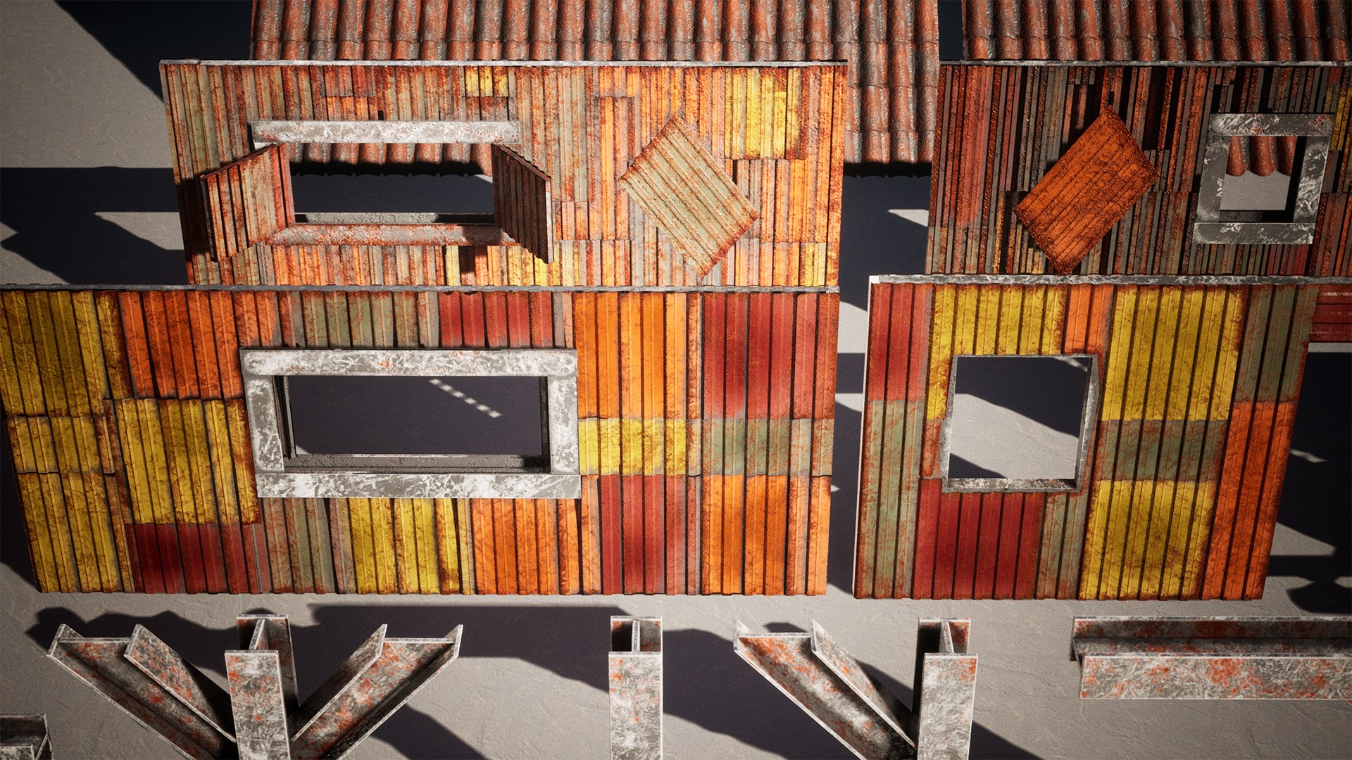 Modular Iron House 27 Assets 3D Model - TurboSquid 2109677