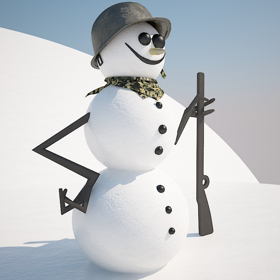 Soldier Snowman 3d Max