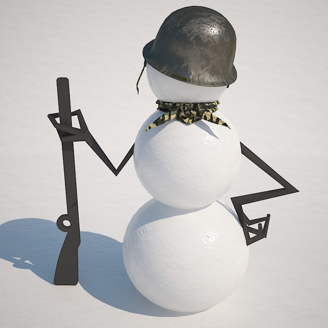 Soldier Snowman 3d Max