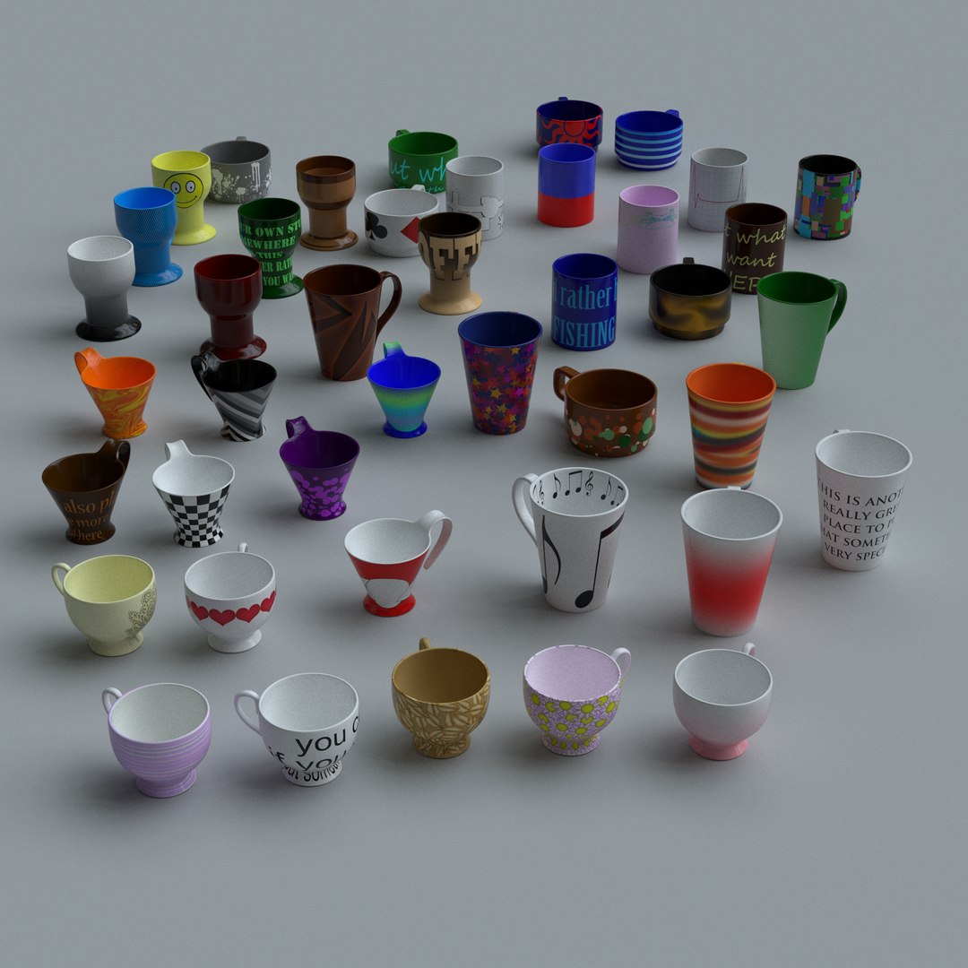 3d Model Coffee Cups