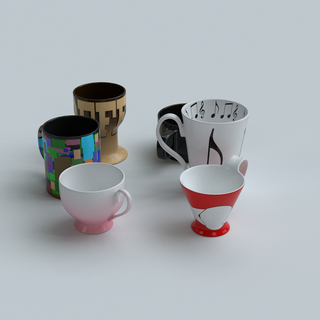 3d Model Coffee Cups