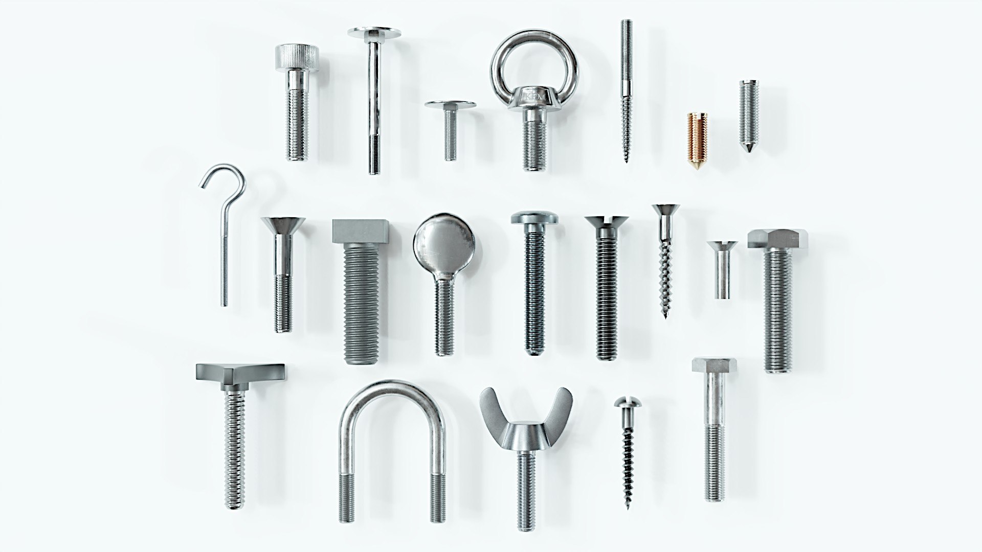 3D Large collection of fasteners model - TurboSquid 1856649