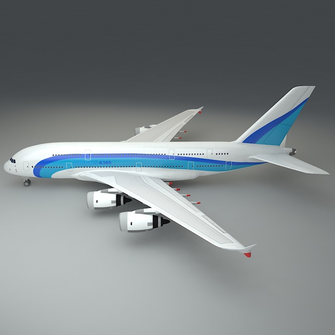 airport airbus a380 3d model