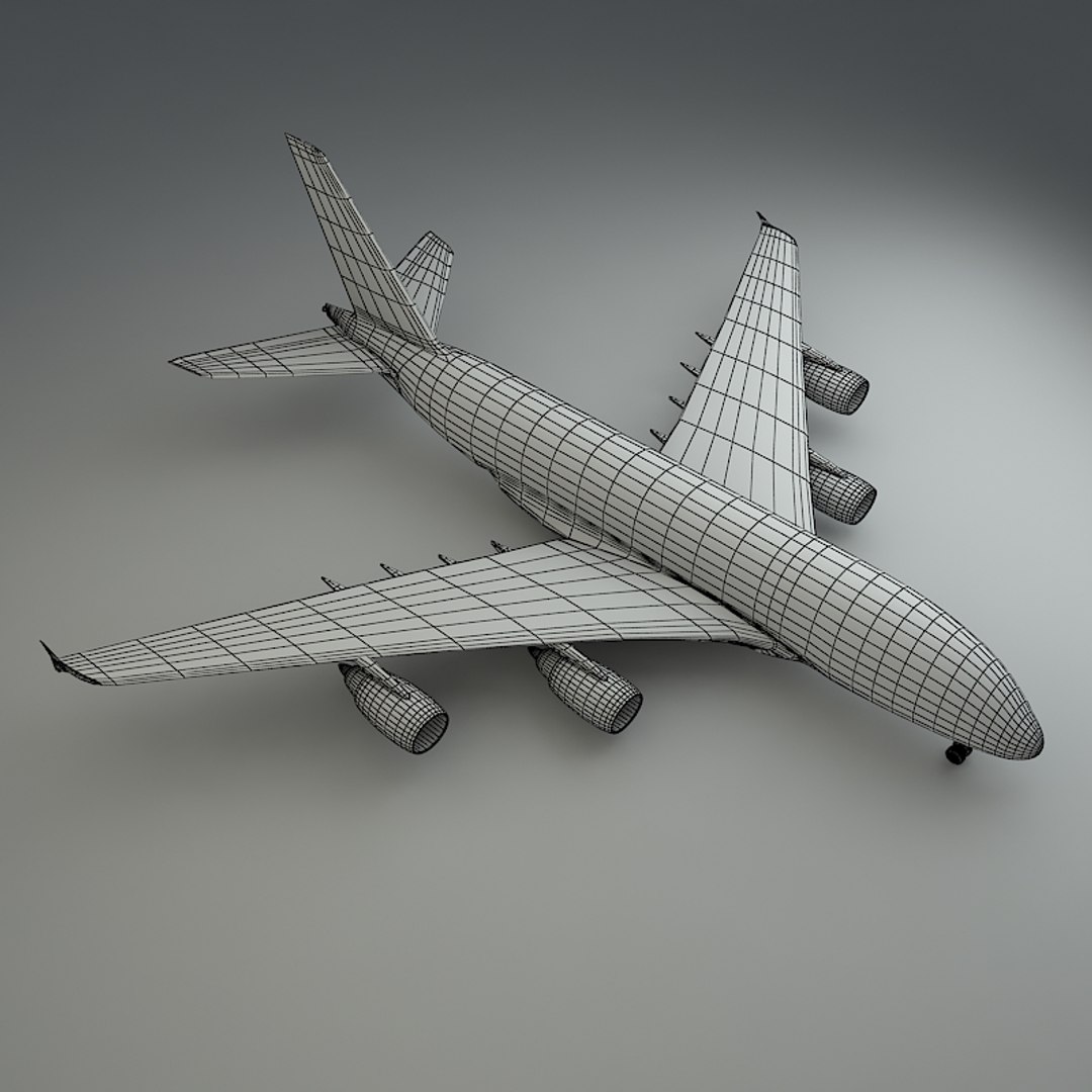 airport airbus a380 3d model