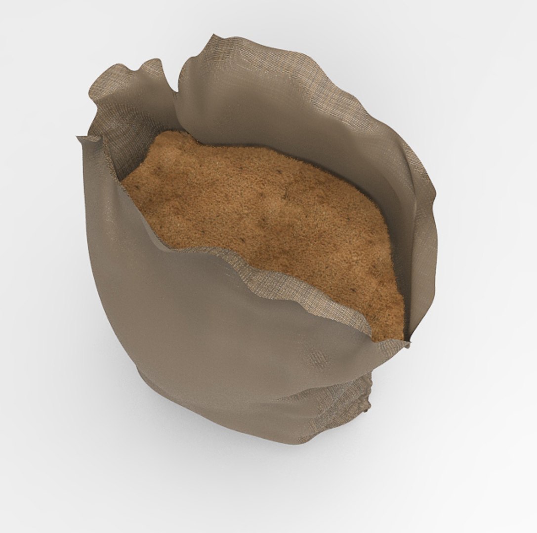3d Model Sandbag Sand Open