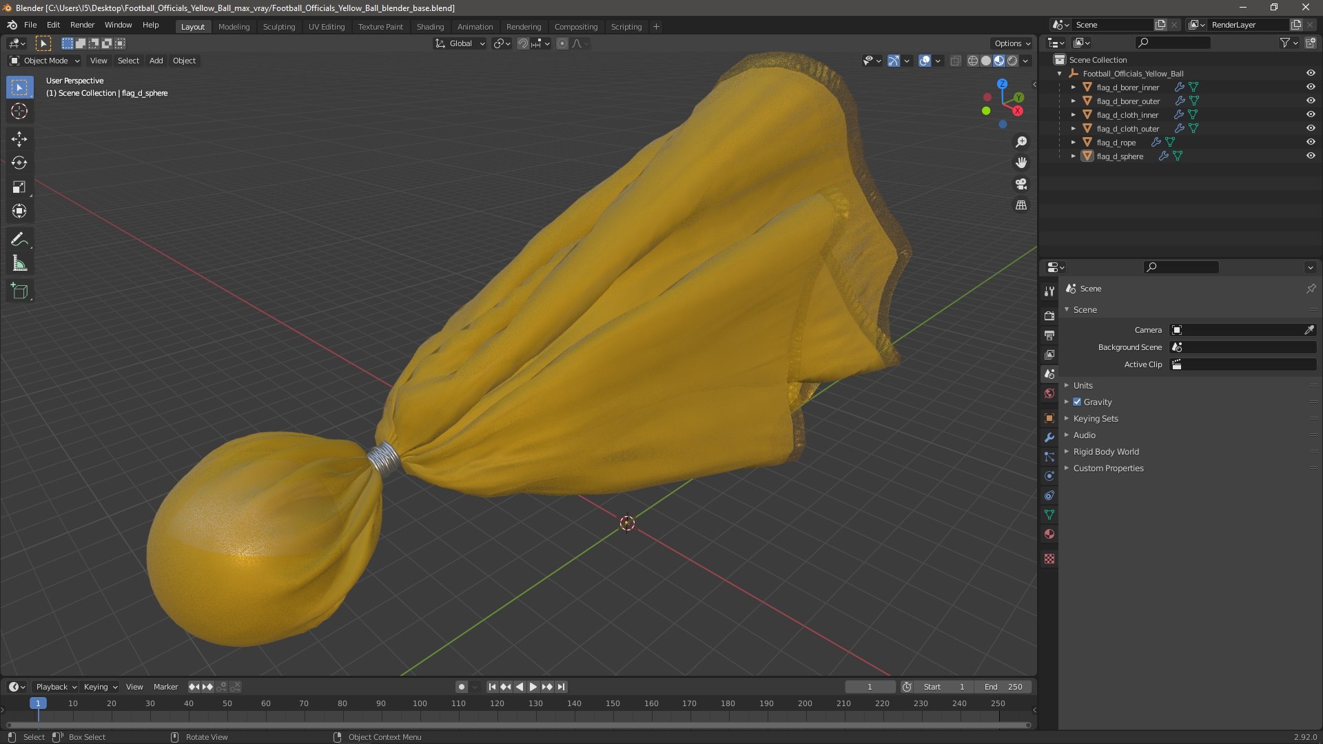 Football Officials Yellow Ball 3D - TurboSquid 2204000
