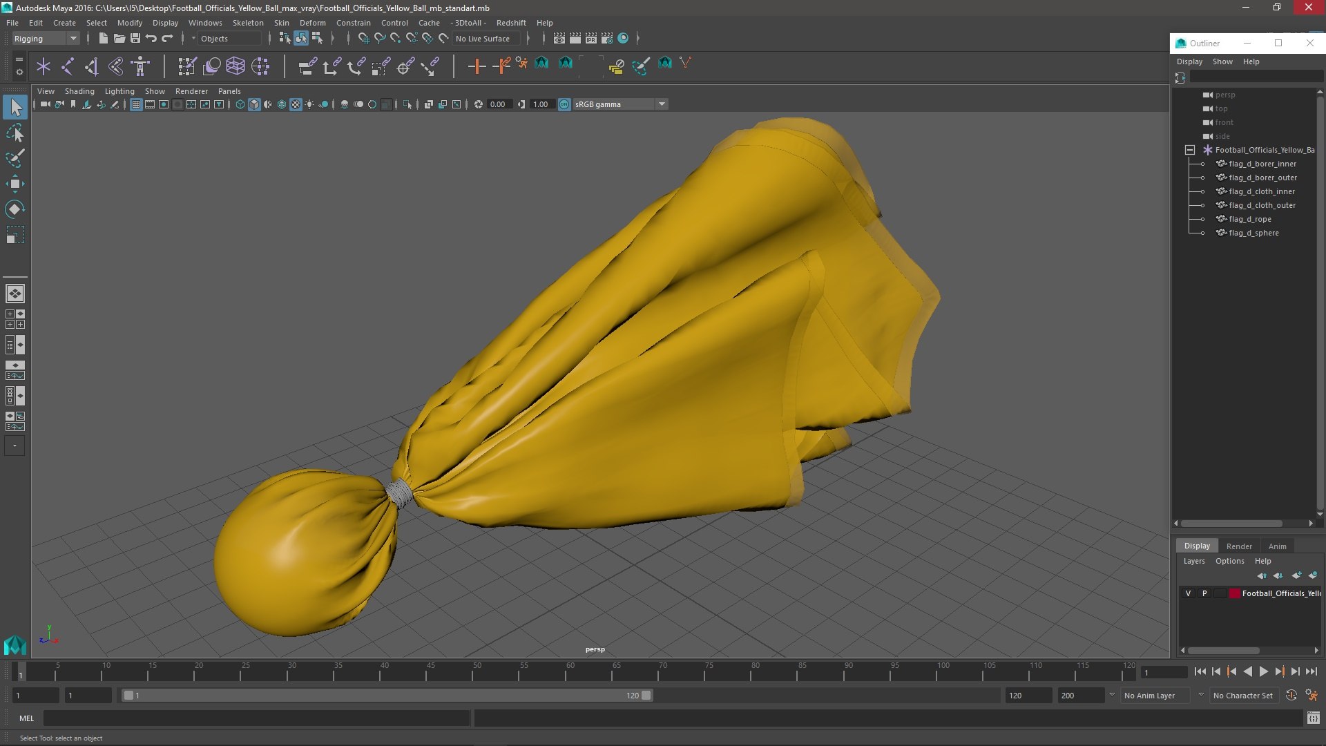 Football Officials Yellow Ball 3D - TurboSquid 2204000
