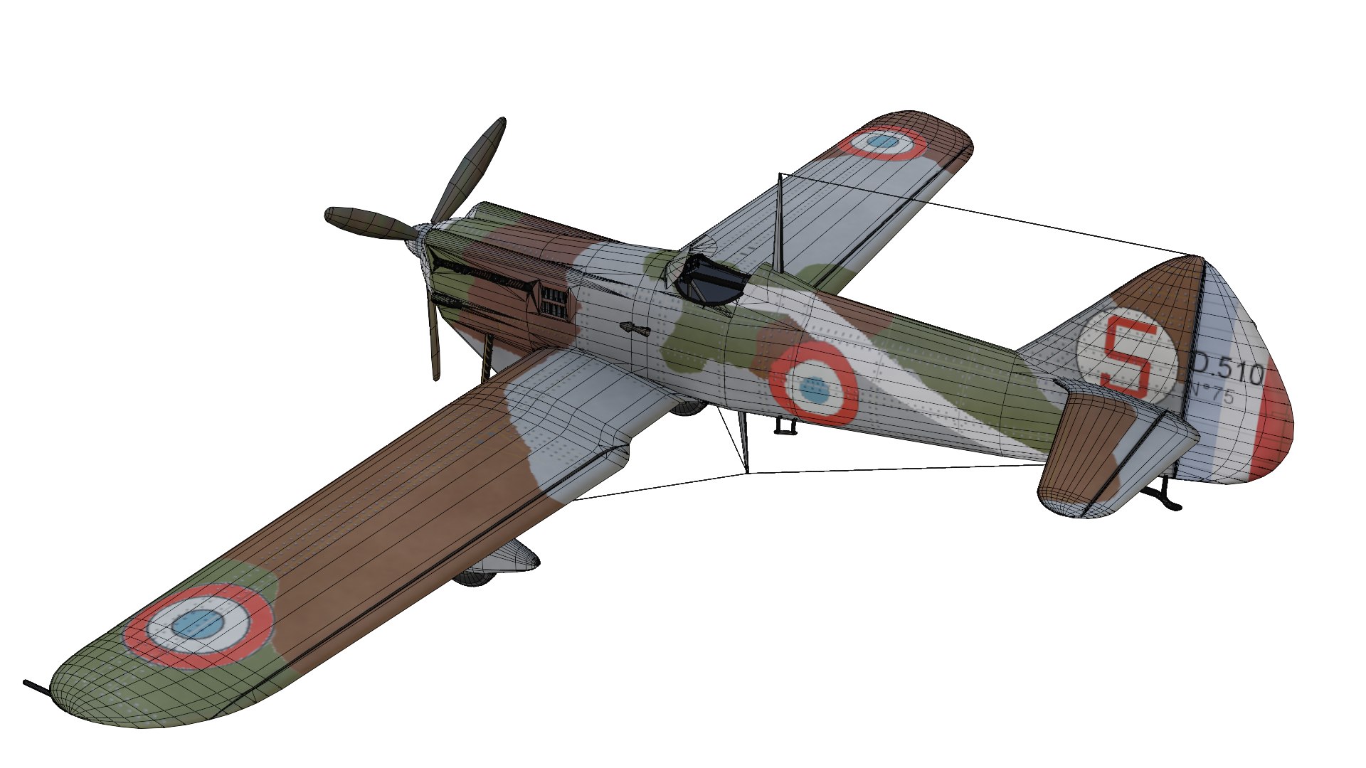 3D Dewoitine D510 Model - TurboSquid 2349810