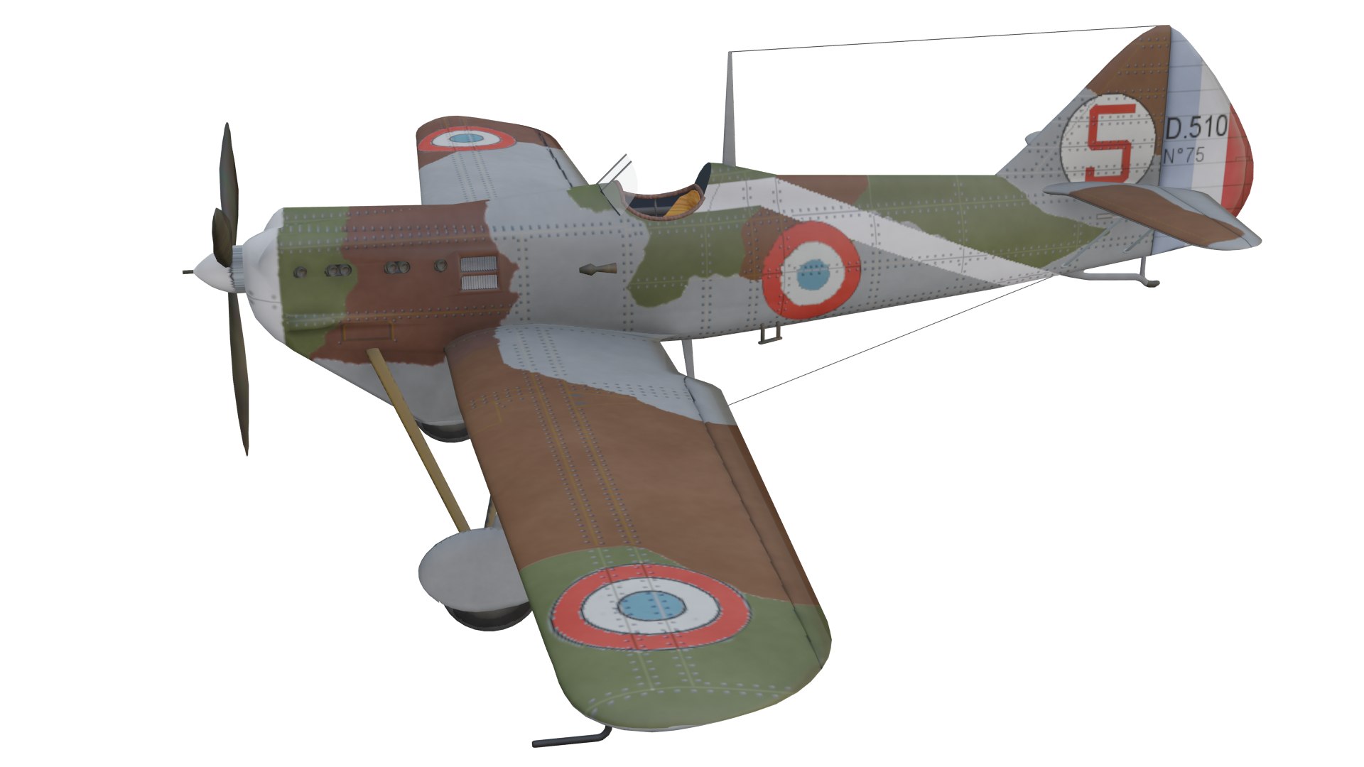 3D Dewoitine D510 Model - TurboSquid 2349810