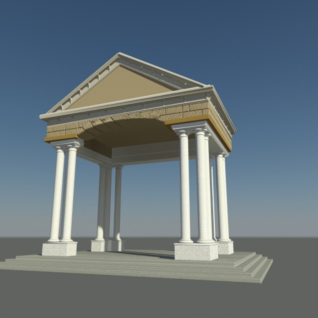 3d Covered Porch Model