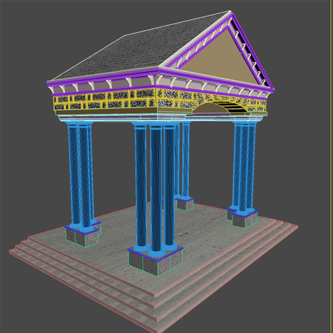 3d Covered Porch Model