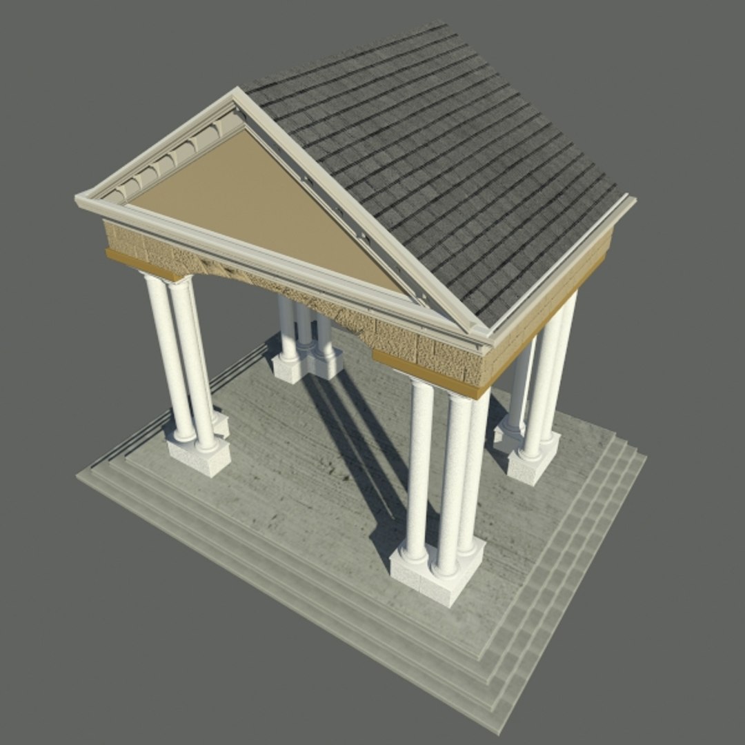 3d Covered Porch Model