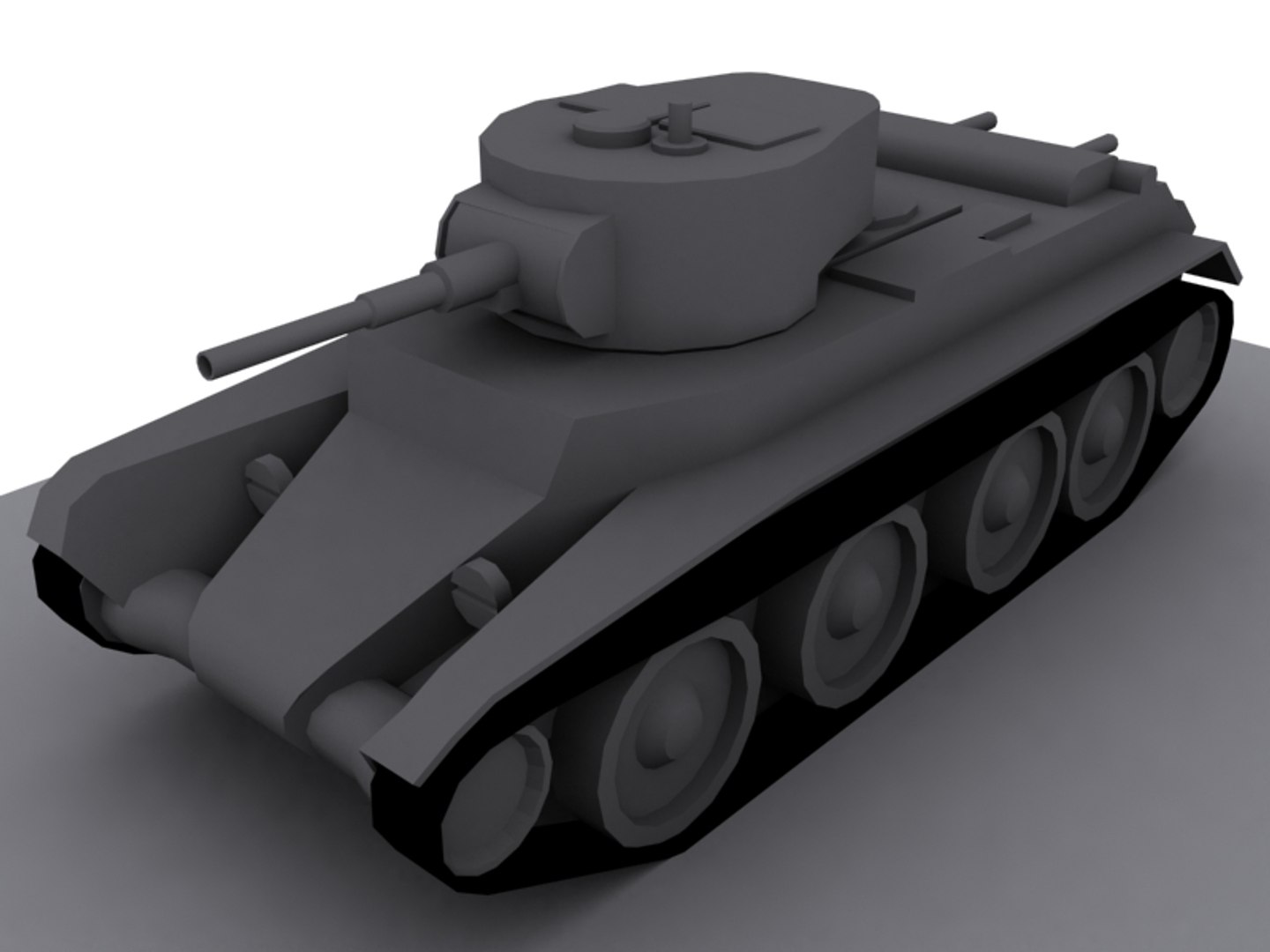 2 Tanks Bt-7s 3d Model