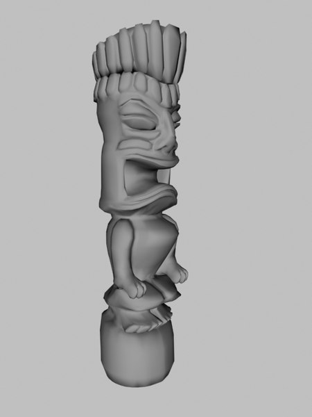 tiki god statue 3d model