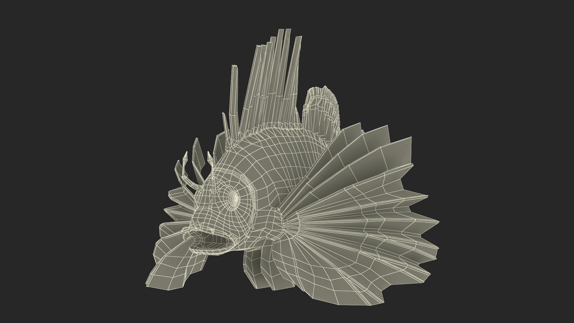 3D Lionfish Marine Creature Rigged For Maya - TurboSquid 2353125