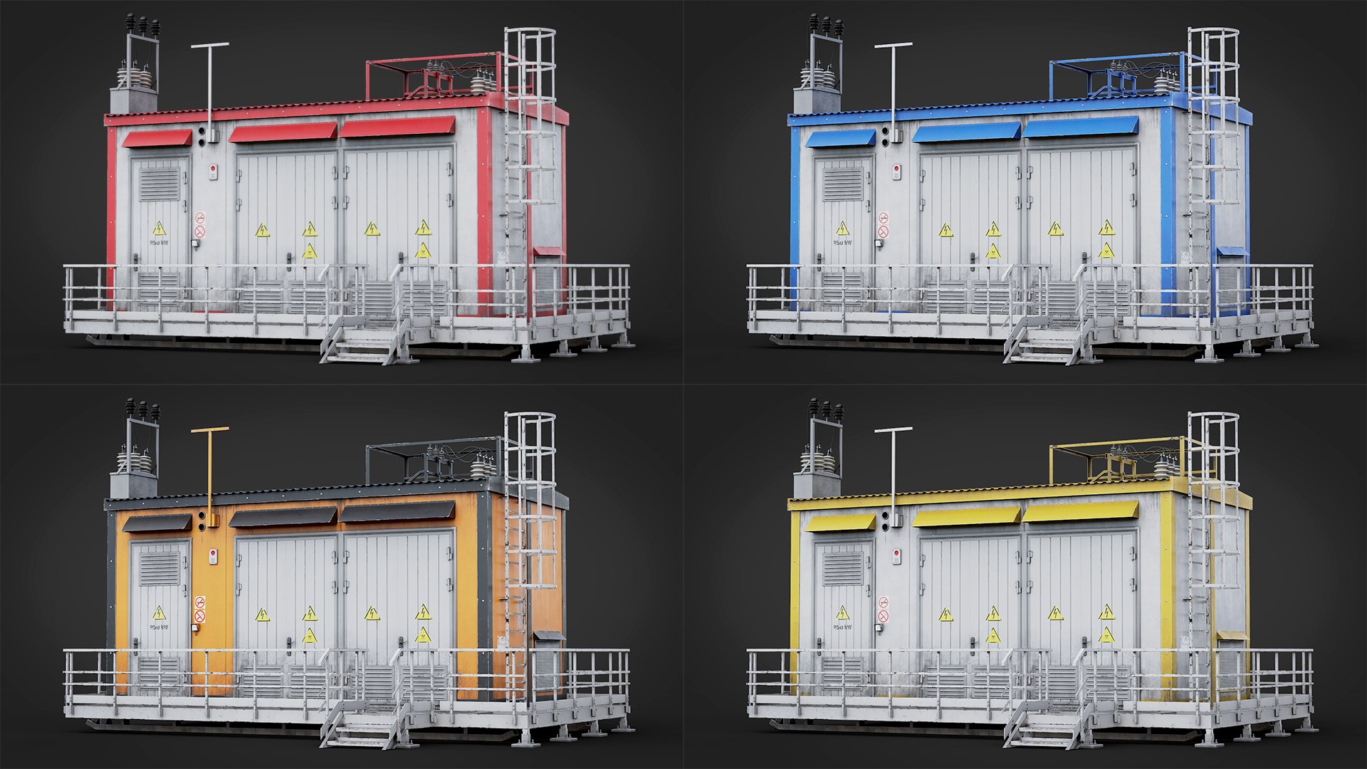 Industrial Electric Substation Realtime Model - TurboSquid 2350261