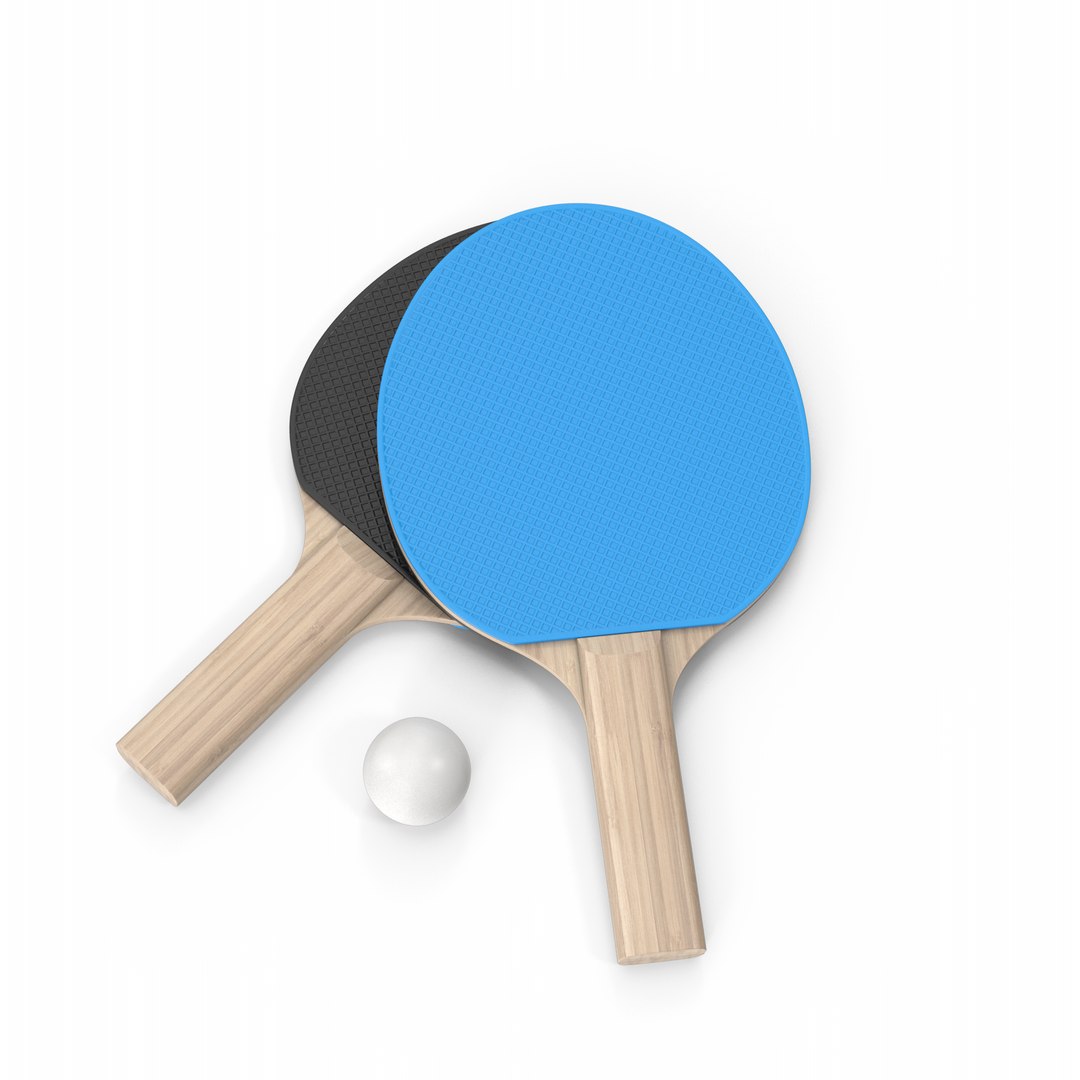 3D Model Blue Ping Pong Paddles - TurboSquid 2005474