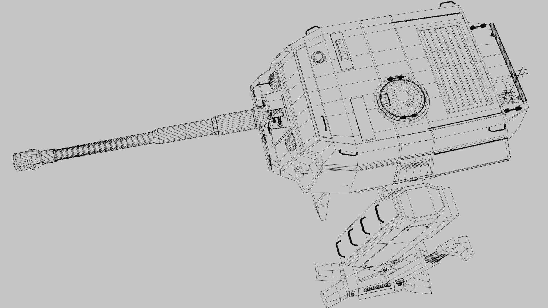 3D Destroyer Mech Walker With RIG And LOWPOLY Desert Camo Model ...