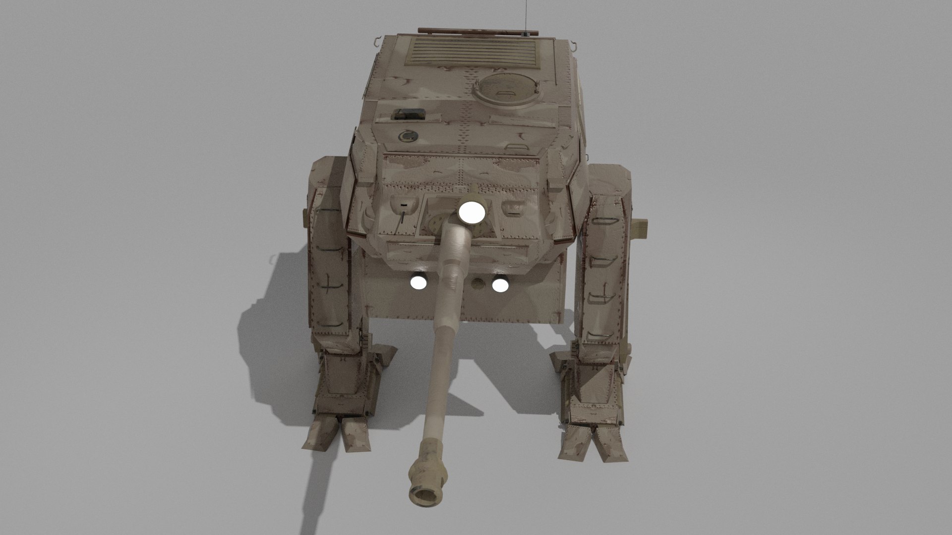 3D Destroyer Mech Walker With RIG And LOWPOLY Desert Camo Model ...