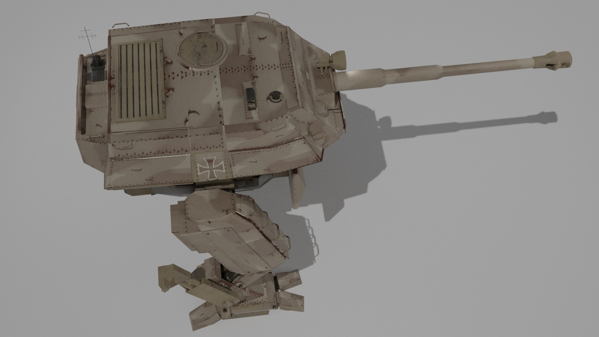 3D Destroyer Mech Walker With RIG And LOWPOLY Desert Camo Model ...