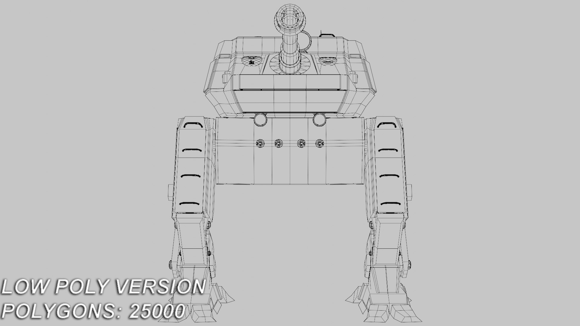 3D Destroyer Mech Walker With RIG And LOWPOLY Desert Camo Model ...