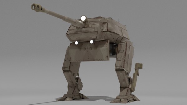modelo 3d Destroyer Mech Walker with RIG and LOWPOLY Desert Camo ...