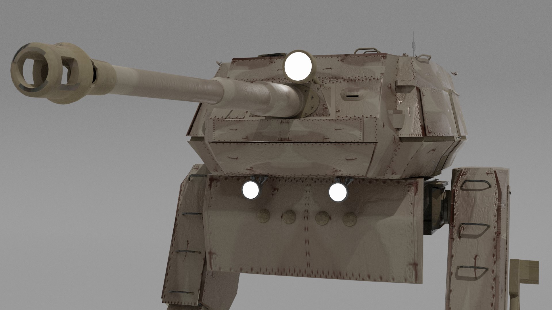 3D Destroyer Mech Walker With RIG And LOWPOLY Desert Camo Model ...