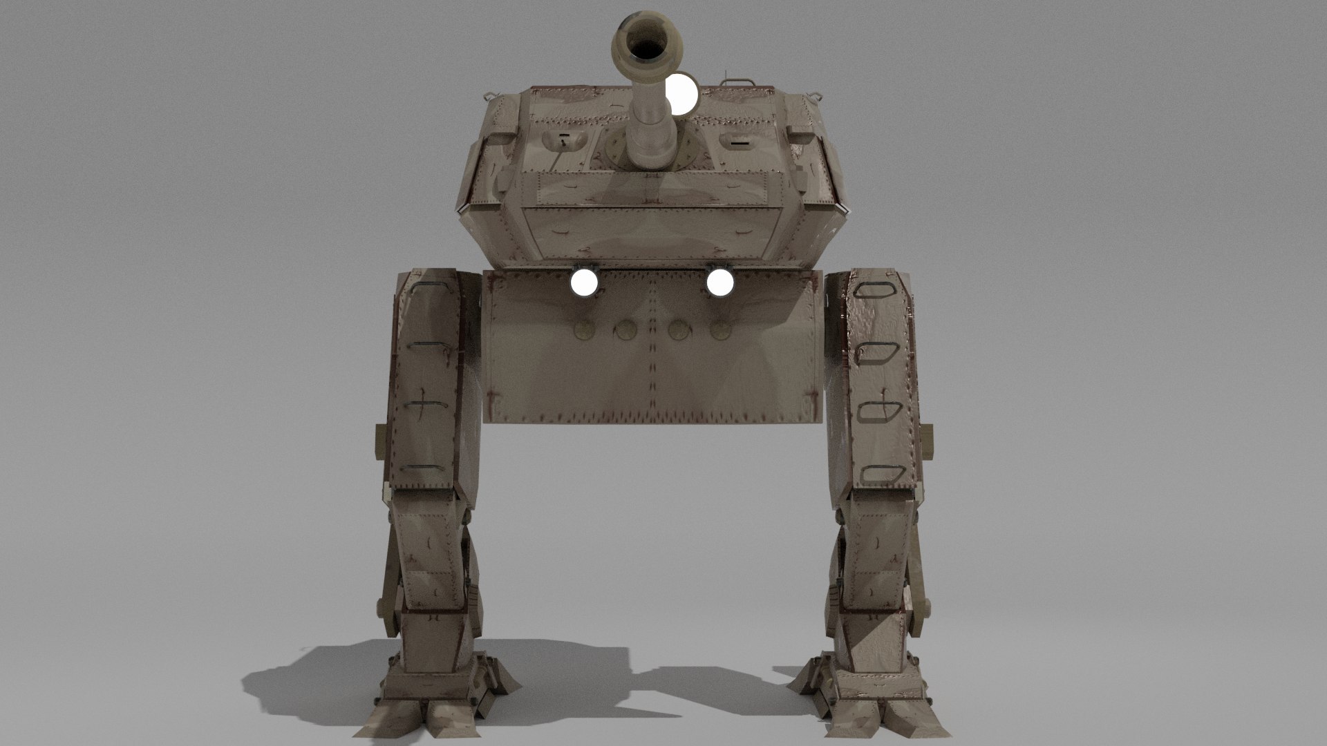 3D Destroyer Mech Walker With RIG And LOWPOLY Desert Camo Model ...