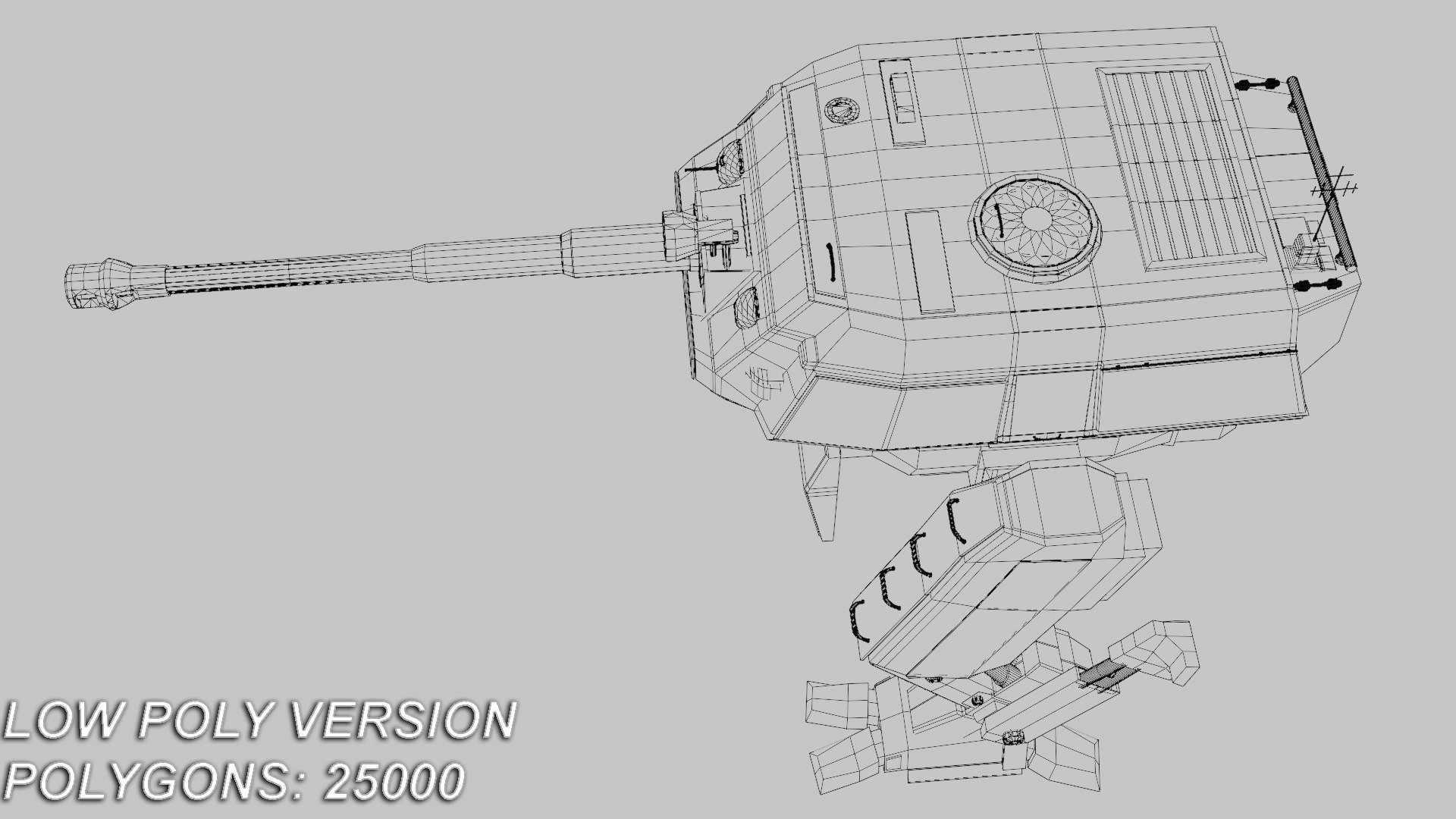 3D Destroyer Mech Walker With RIG And LOWPOLY Desert Camo Model ...