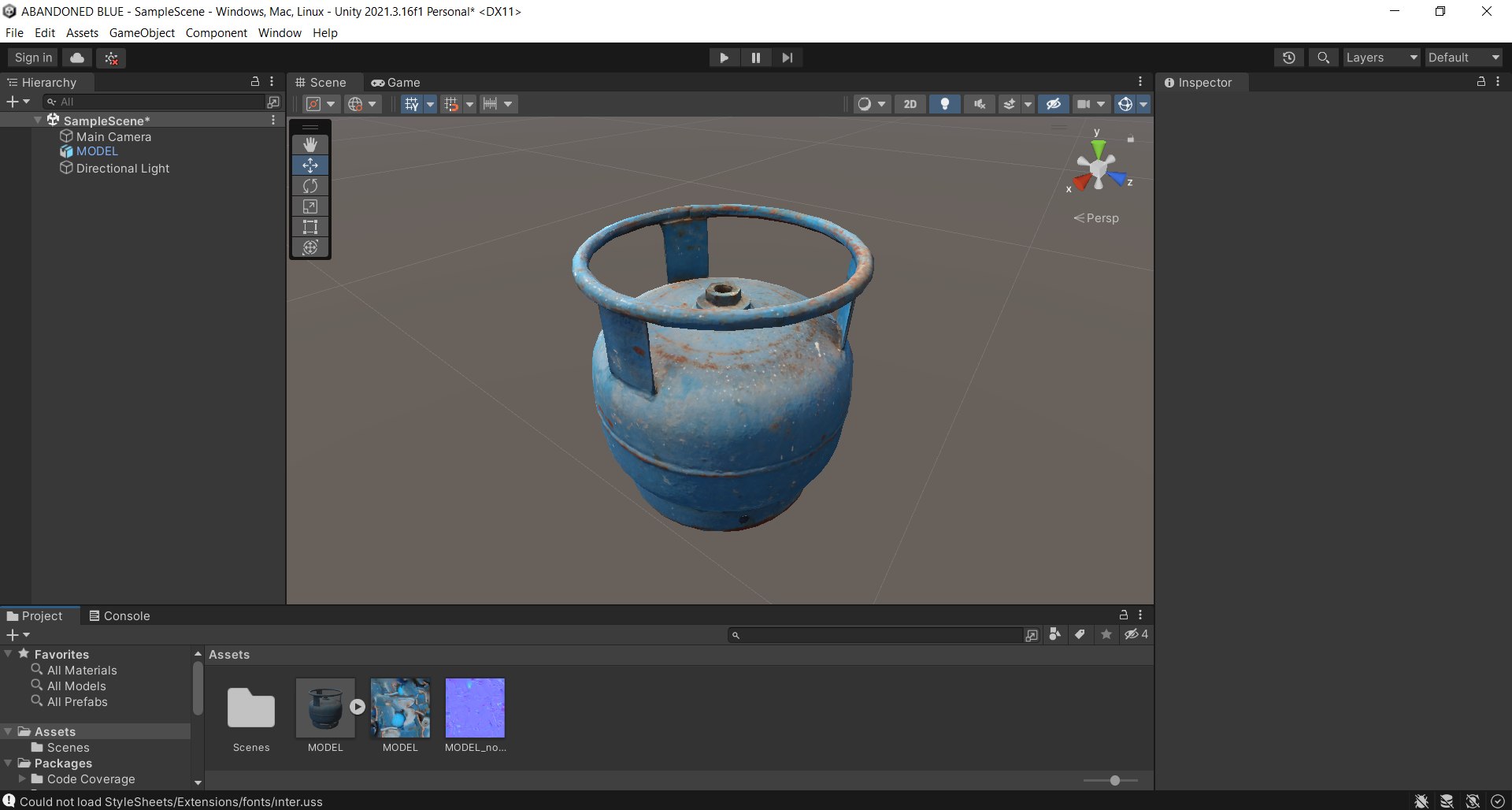 3D Rust Blue Picnic Tube Model - TurboSquid 2041815