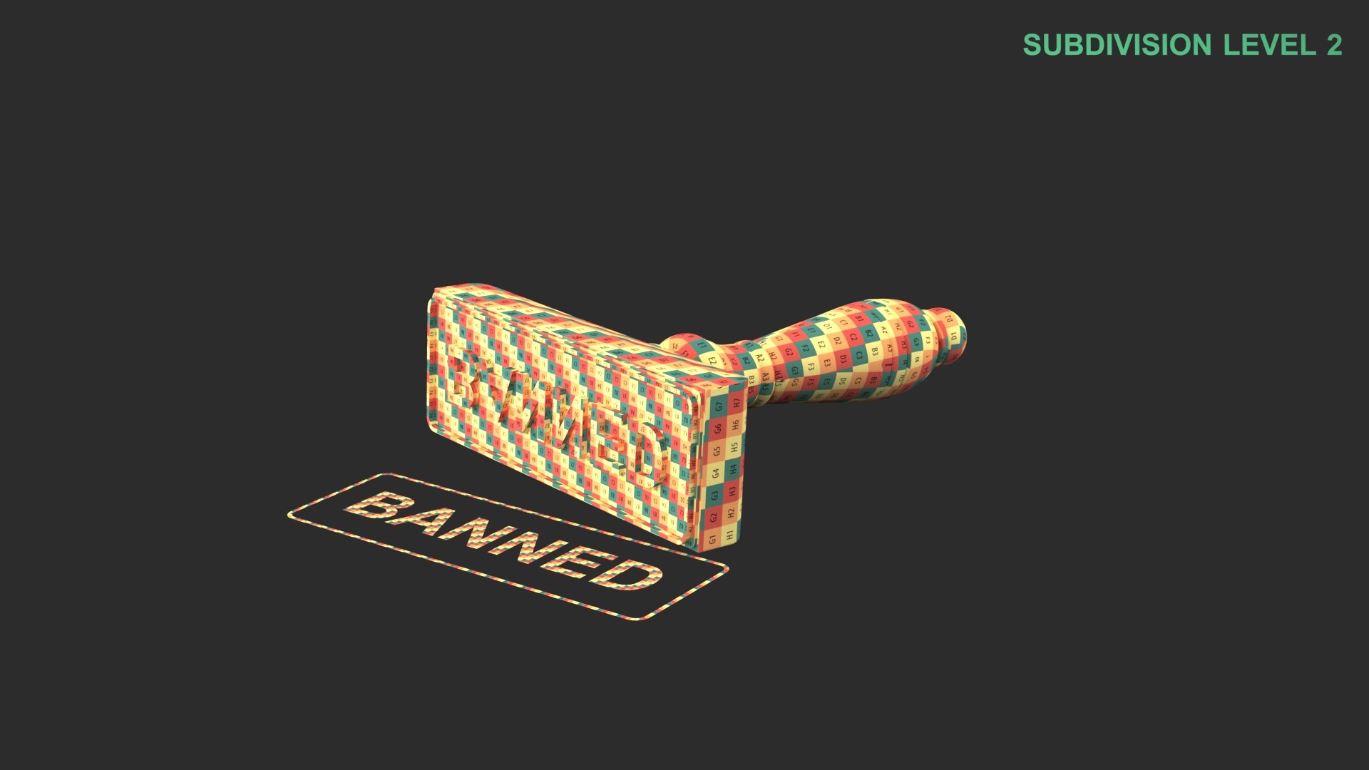 3D Document Stamp Banned Model - TurboSquid 2402851