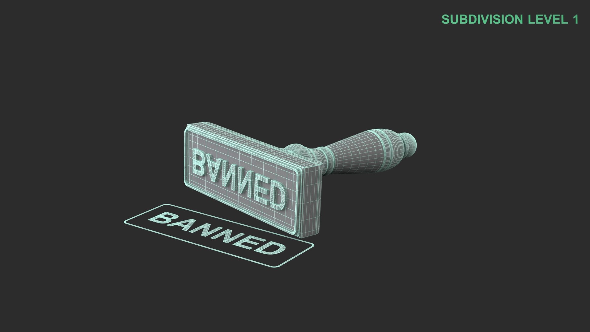 3D Document Stamp Banned Model - TurboSquid 2402851