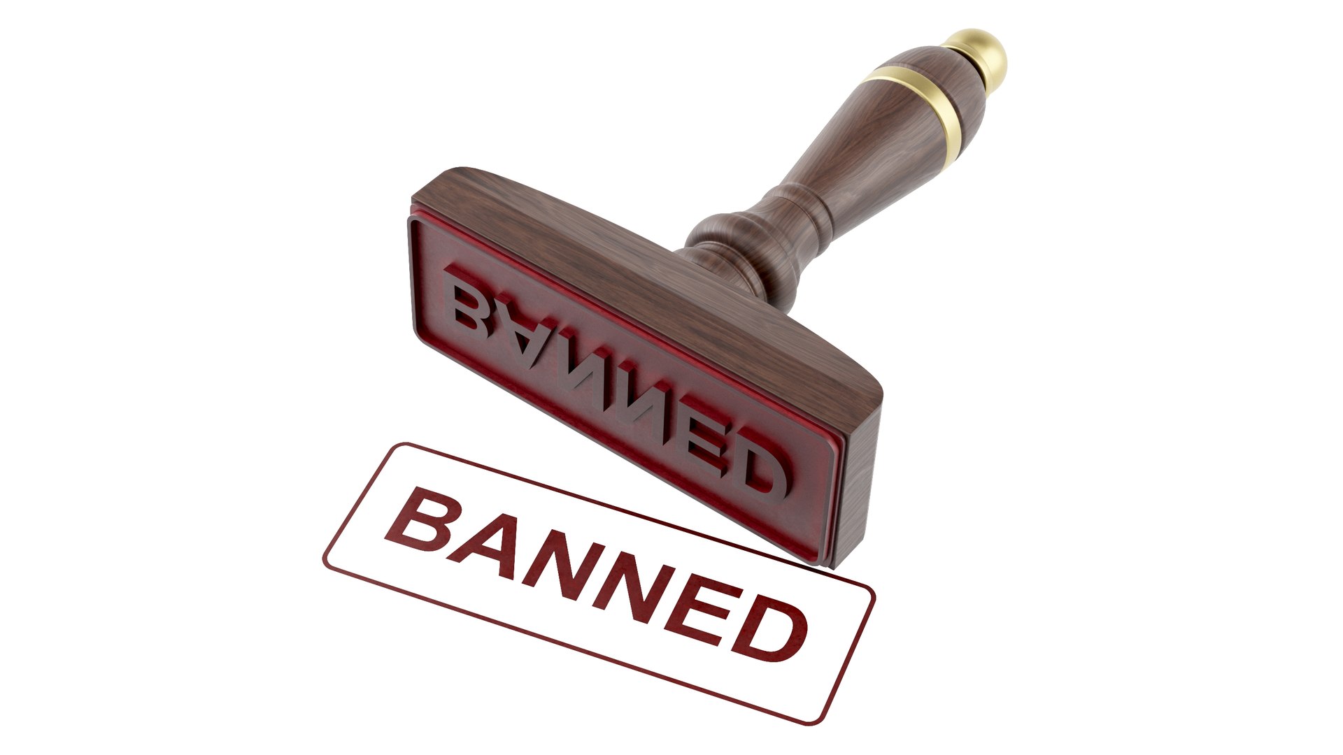 3D Document Stamp Banned Model - TurboSquid 2402851