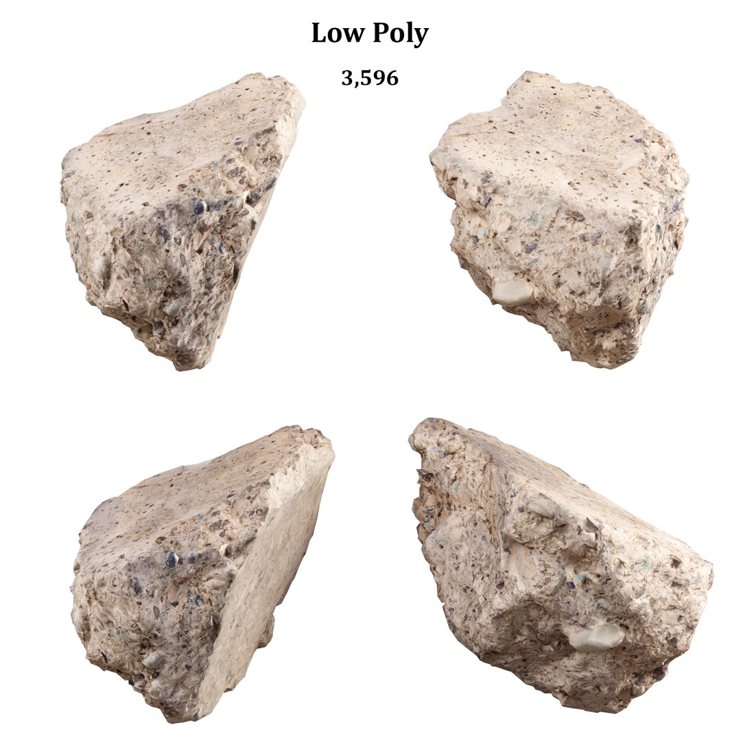 3D 3D Scanned Stone Rubble Collection Vol 02 - TurboSquid 2416232