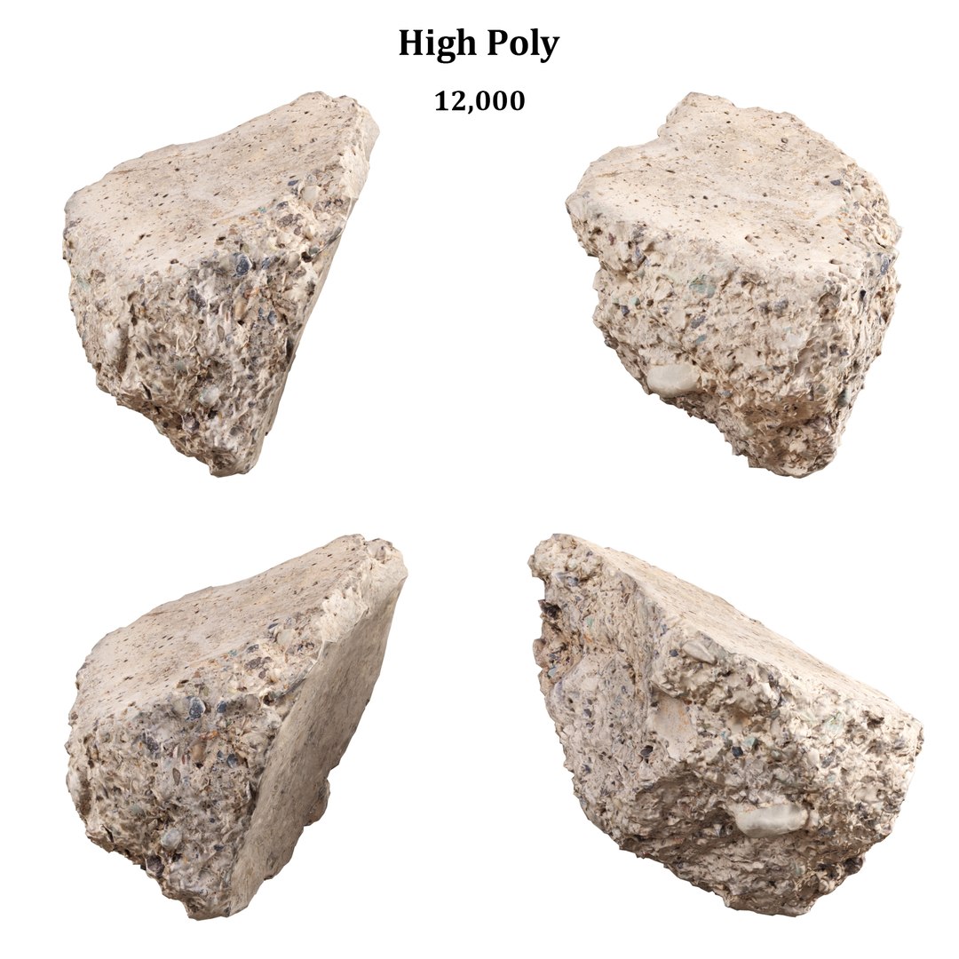 3D 3D Scanned Stone Rubble Collection Vol 02 - TurboSquid 2416232