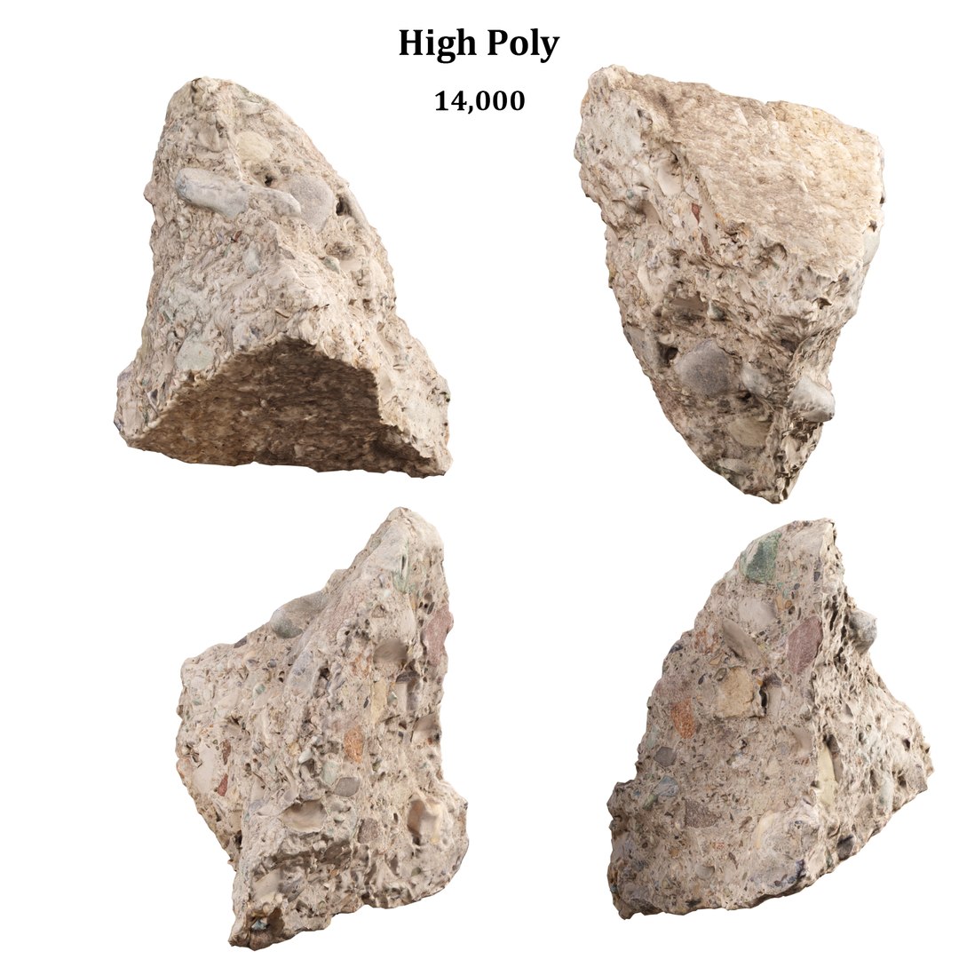 3D 3D Scanned Stone Rubble Collection Vol 02 - TurboSquid 2416232