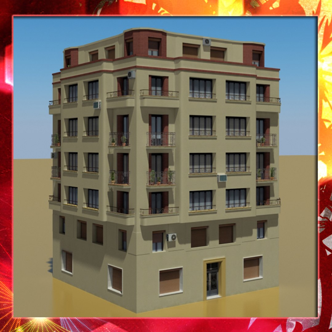 3d building 34 model