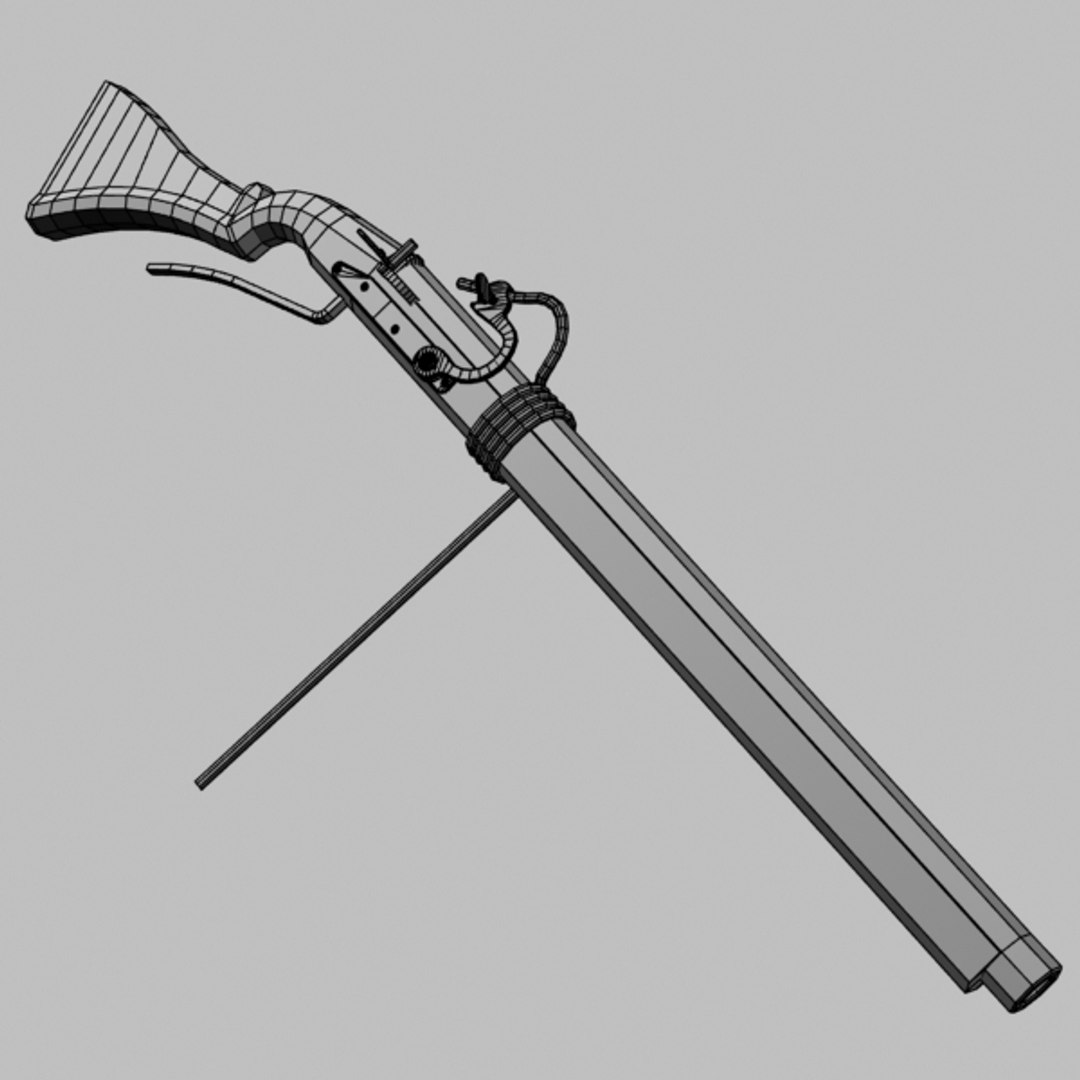 Matchlock Arquebus 3d Model