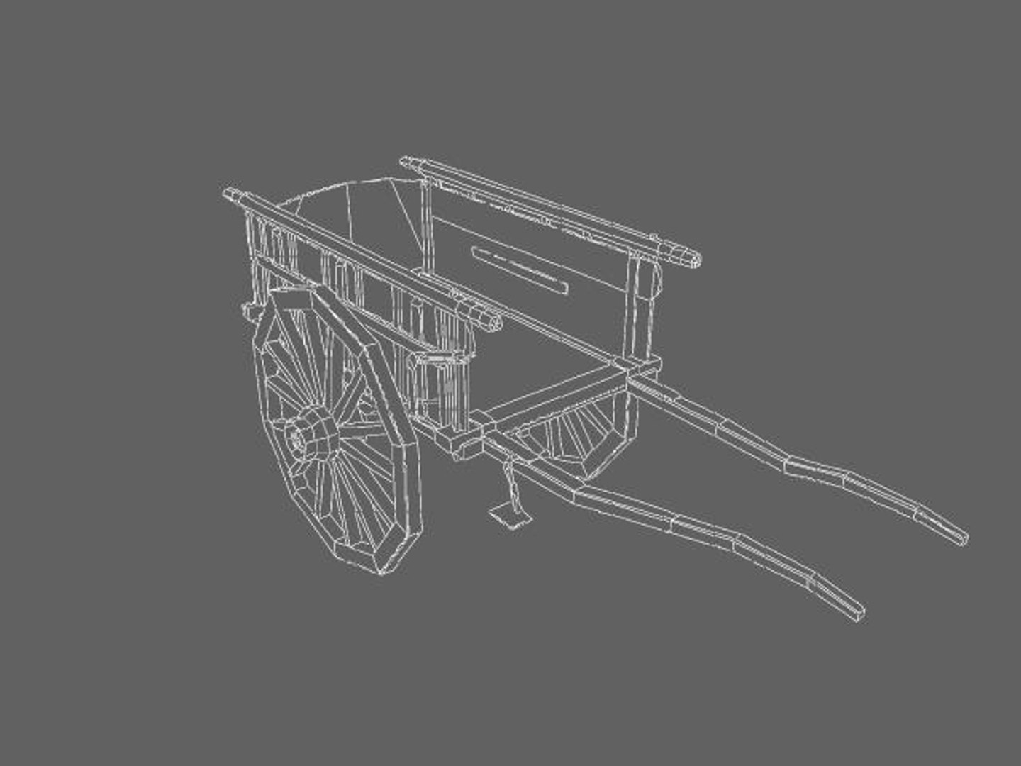 Bull Cart 3d Model