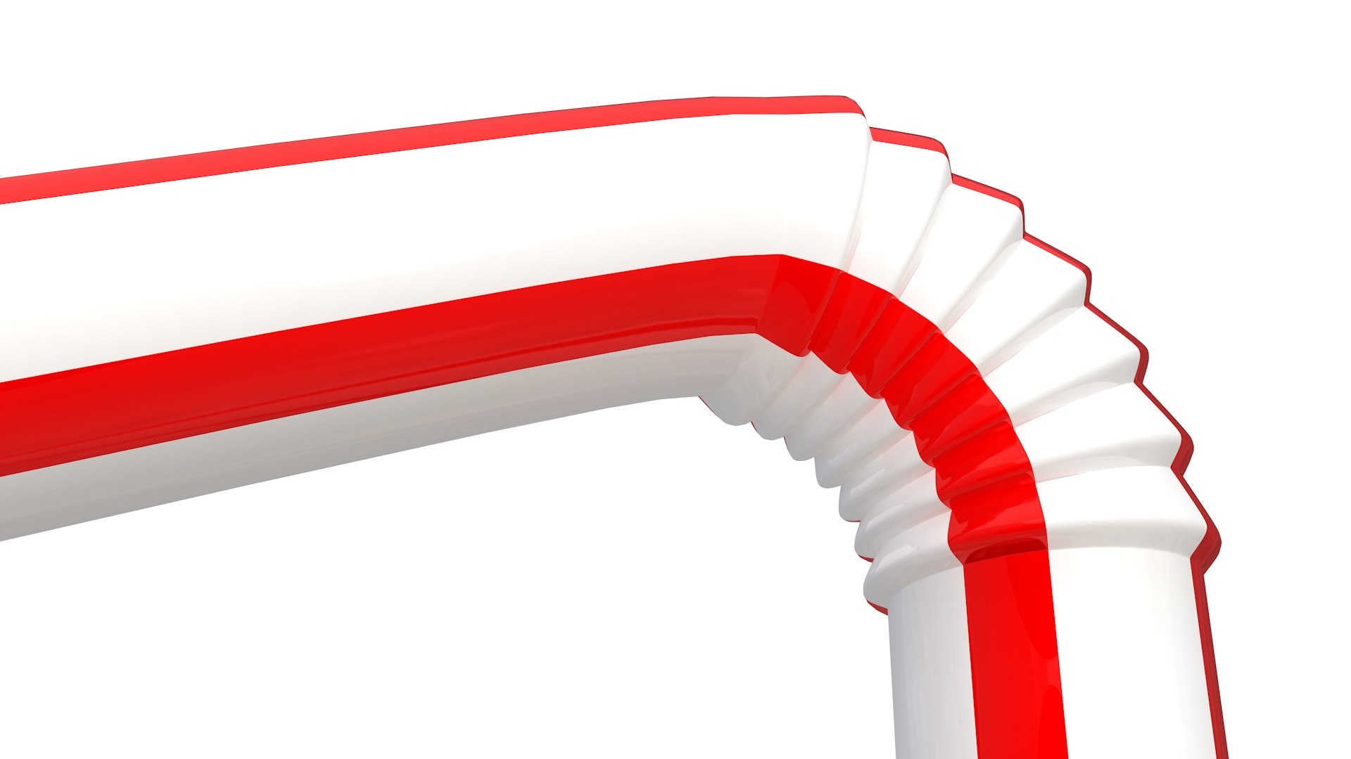 Bendy Plastic Drinking Straw Striped Model - TurboSquid 1801209