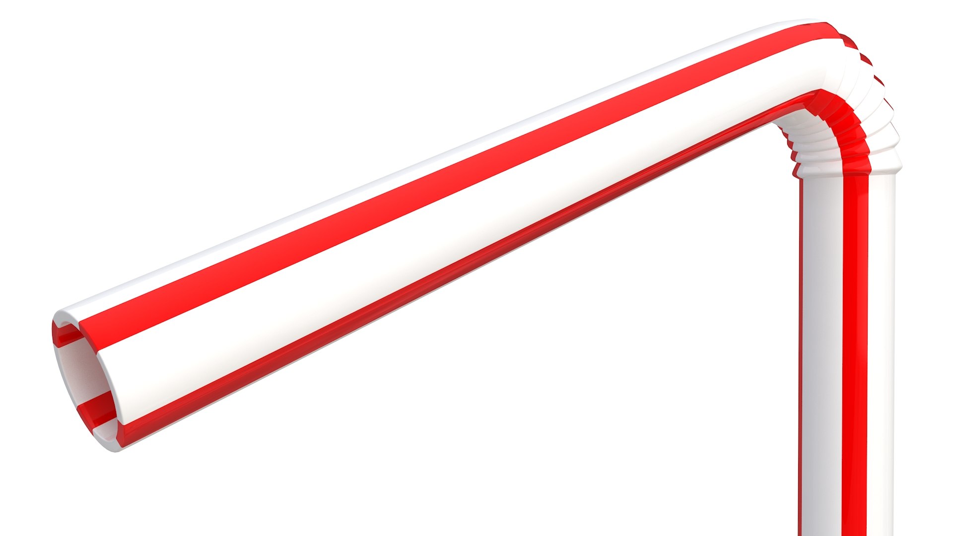 Bendy Plastic Drinking Straw Striped Model - TurboSquid 1801209