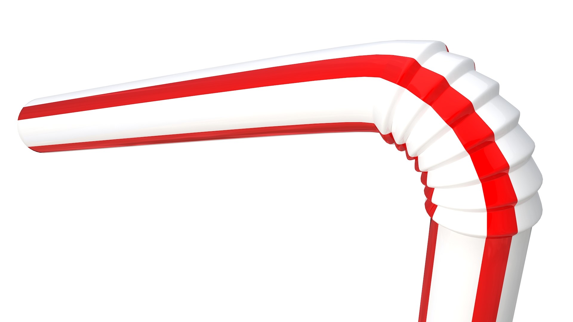 Bendy Plastic Drinking Straw Striped Model - TurboSquid 1801209