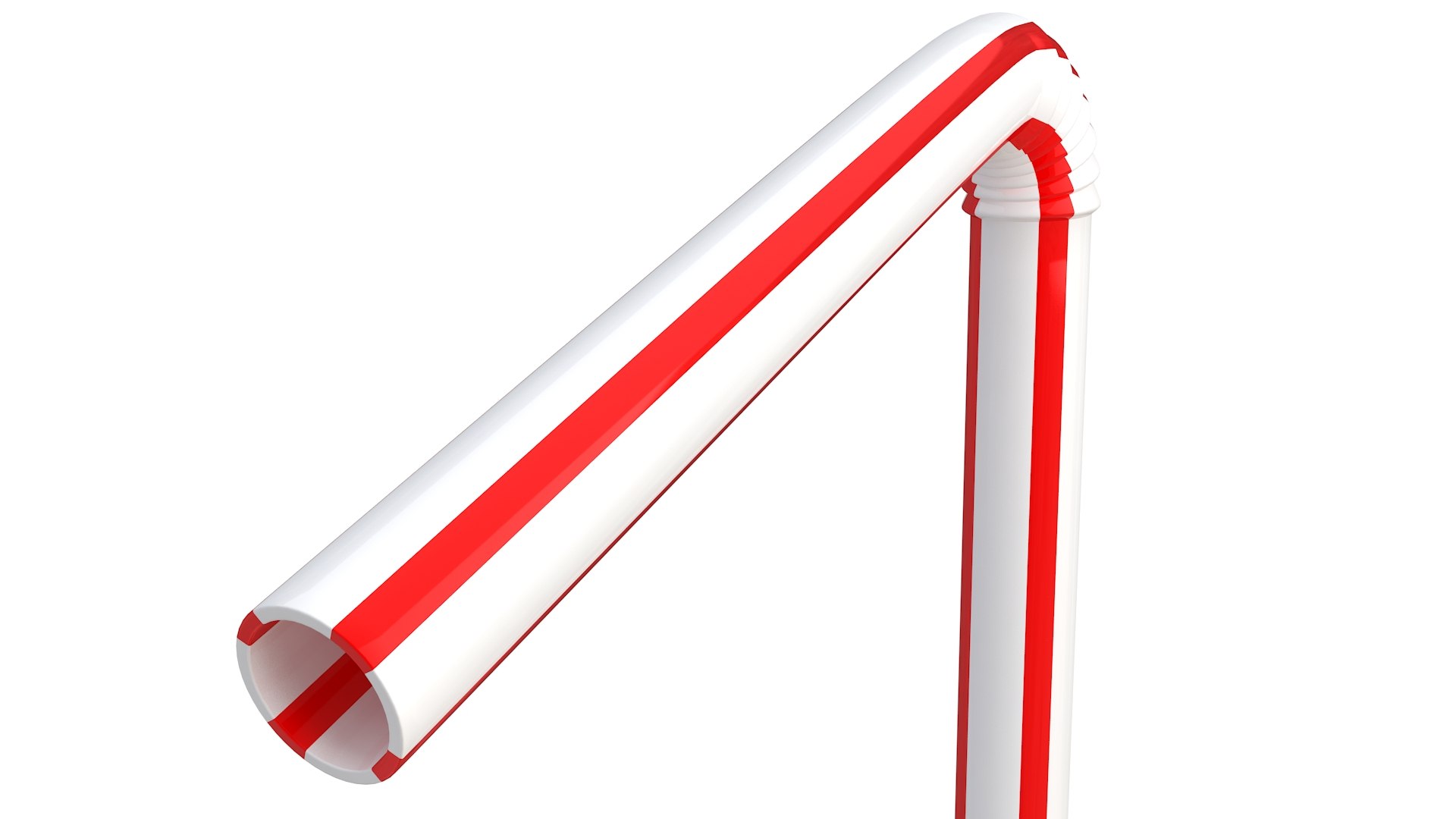 Bendy Plastic Drinking Straw Striped Model - TurboSquid 1801209