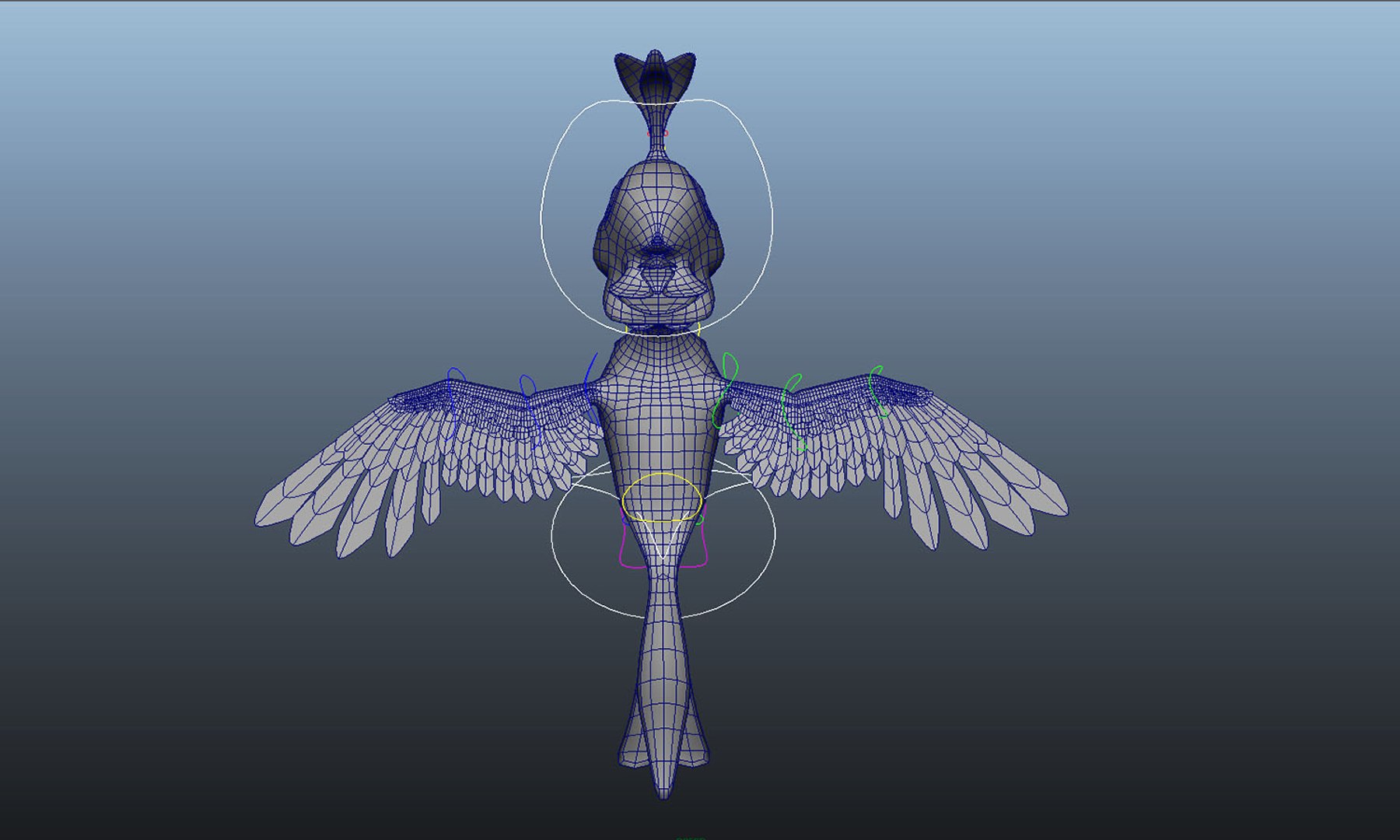 Ready Rigged Cartoon Bird Ma