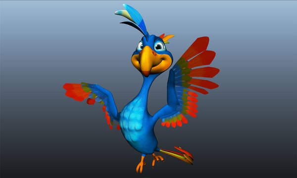 3D cartoon bird rig model - TurboSquid 1211627